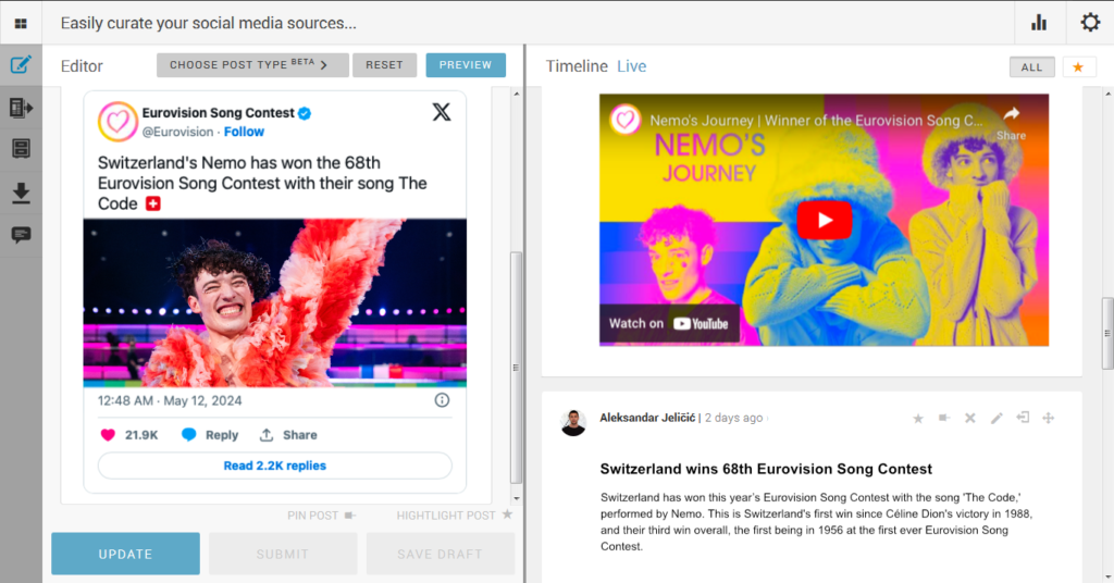 Live Blog | Live Blogging Platform for News Professionals